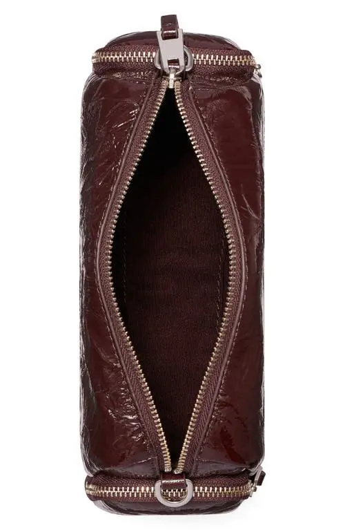 Tory Burch Perry Voyager Crinkled Patent Leather Crossbody Bag - Albarossa