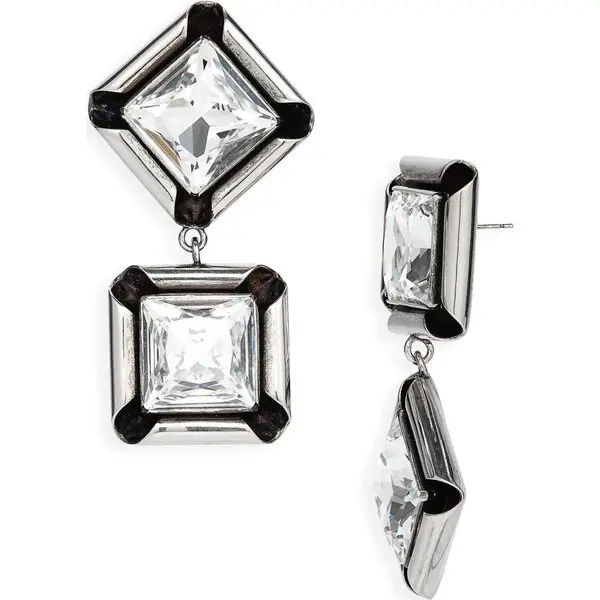 Givenchy Deconstructed Crystal Drop Earrings