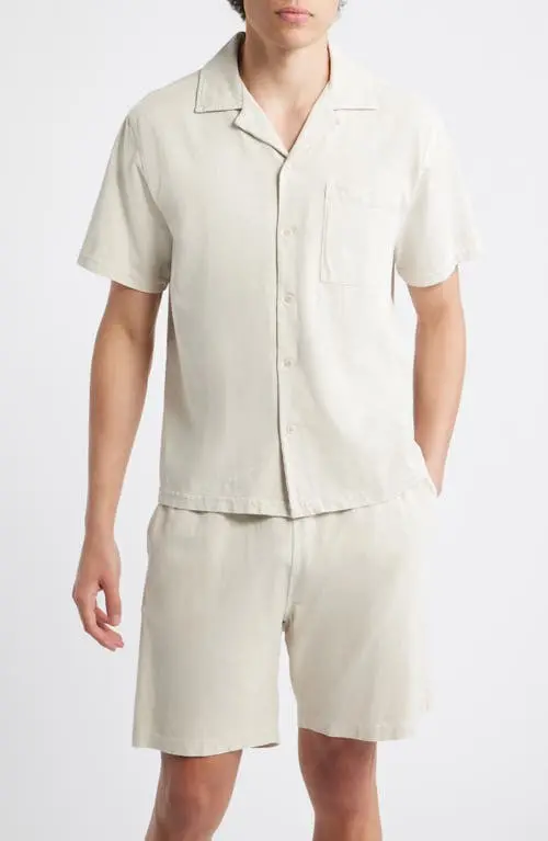 ALEX CRANE Caza Featherweight Organic Cotton Camp Shirt - Cream