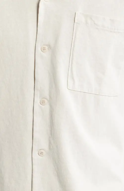 ALEX CRANE Caza Featherweight Organic Cotton Camp Shirt - Cream