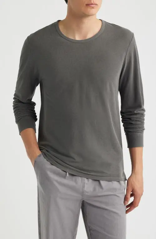 ALEX CRANE Long Sleeve Organic Cotton Crewneck T-shirt - Slate