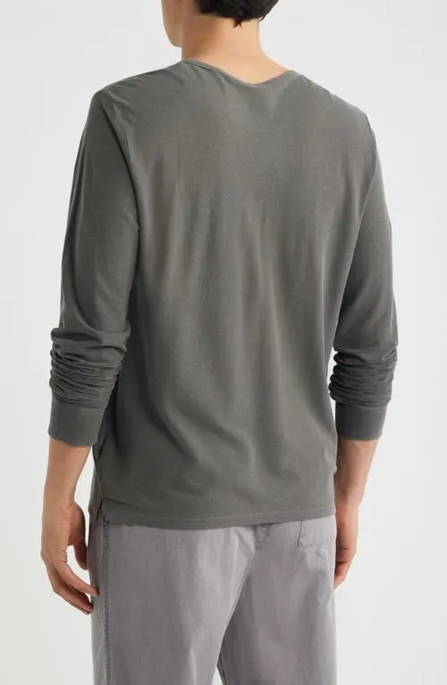 ALEX CRANE Long Sleeve Organic Cotton Crewneck T-shirt - Slate