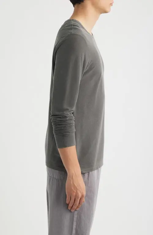 ALEX CRANE Long Sleeve Organic Cotton Crewneck T-shirt - Slate