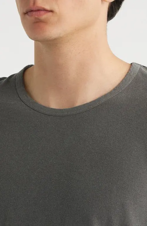 ALEX CRANE Long Sleeve Organic Cotton Crewneck T-shirt - Slate