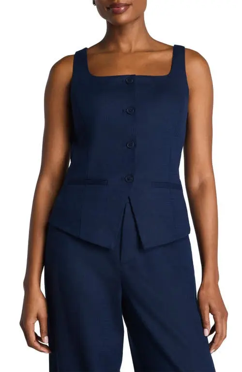 Spanx Cotton Blend Vest - Timeless Navy