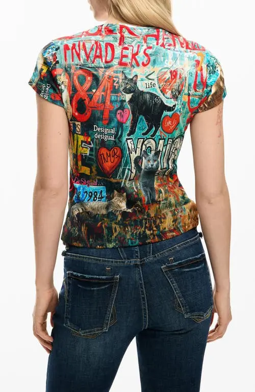 Desigual Graphic Motif T-shirt