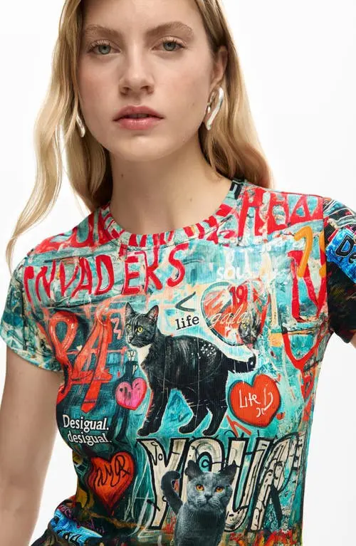 Desigual Graphic Motif T-shirt