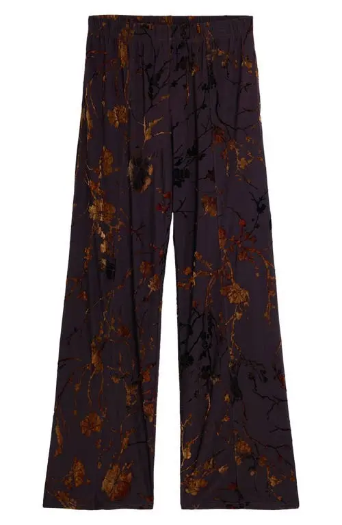 Desigual Burnout Floral Straight Leg Pants