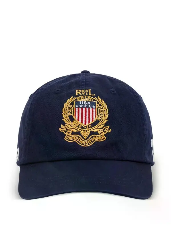 Polo Ralph Lauren Embroidered Crest Baseball Cap - Blue