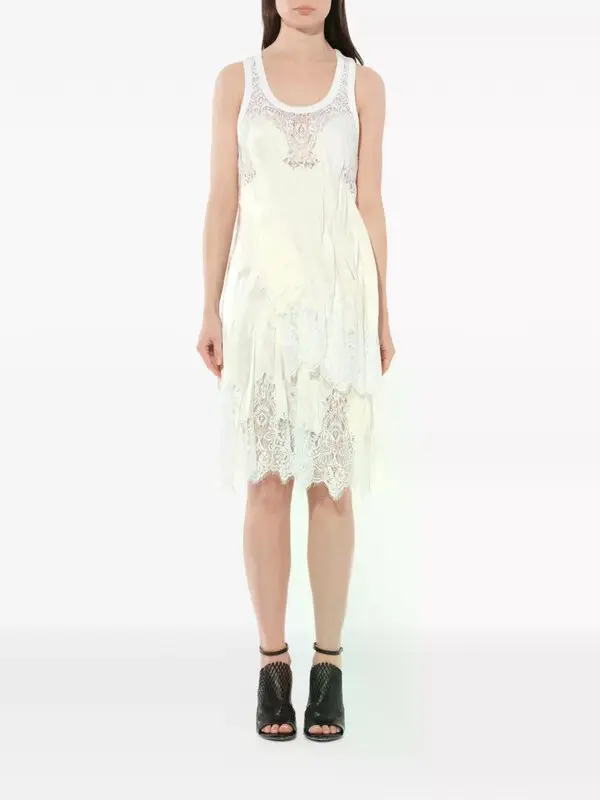 Givenchy Lace Detail Asymmetric Midi Dress