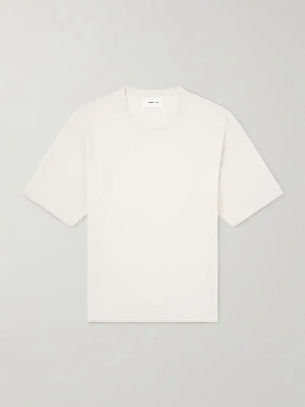 Nn07 Ryan Knitted Cotton And Linen-blend T-shirt
