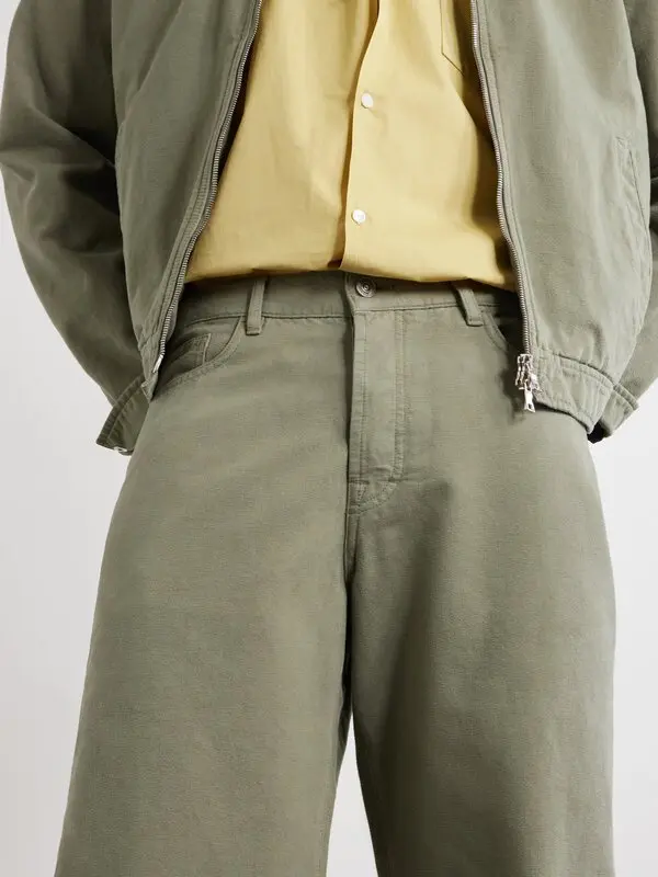 Mr P. Edward Straight-leg Linen Trousers
