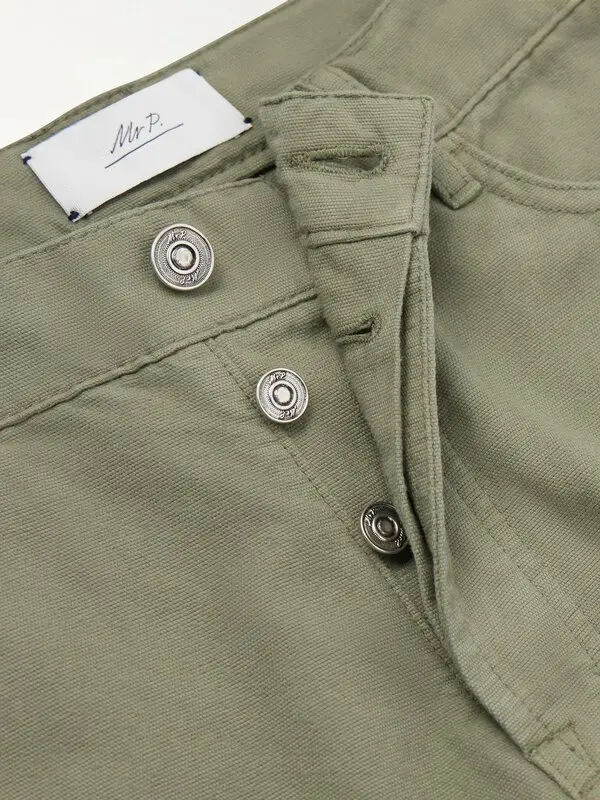 Mr P. Edward Straight-leg Linen Trousers