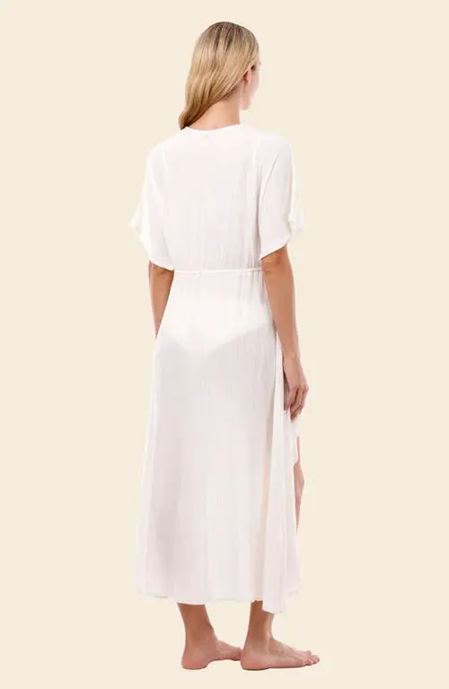 MALAI Bloom Sheer Tie Front Cover-up