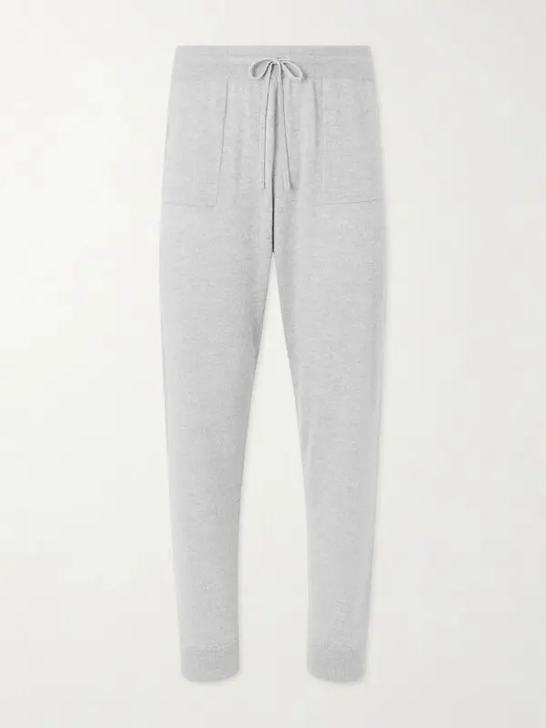 Mr P. Tapered Merino Wool And Cashmere-blend Sweatpants - Gray