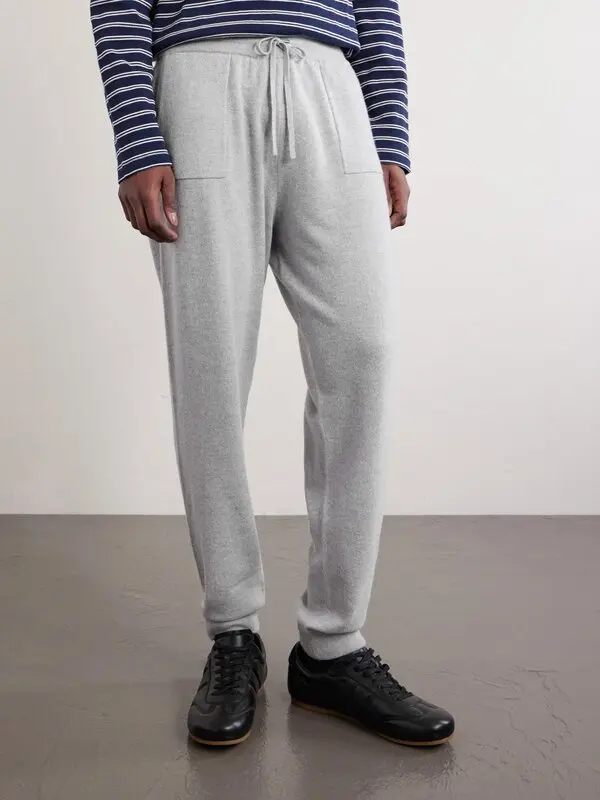 Mr P. Tapered Merino Wool And Cashmere-blend Sweatpants - Gray
