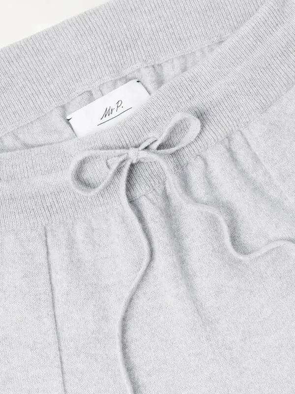 Mr P. Tapered Merino Wool And Cashmere-blend Sweatpants - Gray