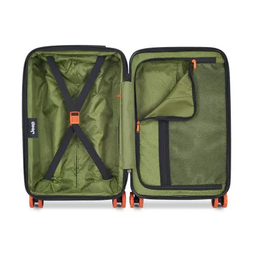 JEEP 19" Expandable Spinner Carry-on & Cylindrical Backpack Set - Green