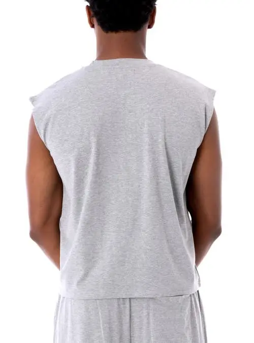 DAI MODA Mays Sleeveless Crewneck T-shirt With Star Grommets