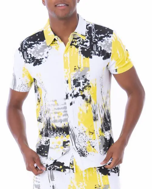 DAI MODA Unity Short Sleeve Button Up - White