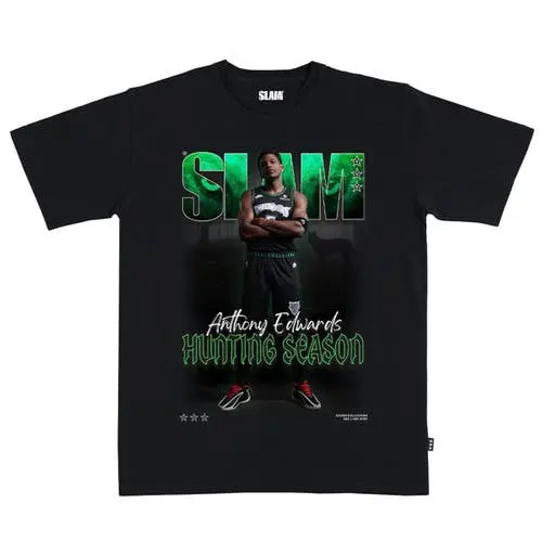 SLAM Anthony Edwards "hunting Season" Cover T-shirt - Black