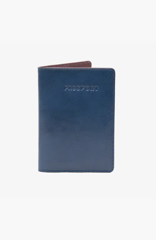 TUSK Siam Passport Wallet - Blue/chocolate