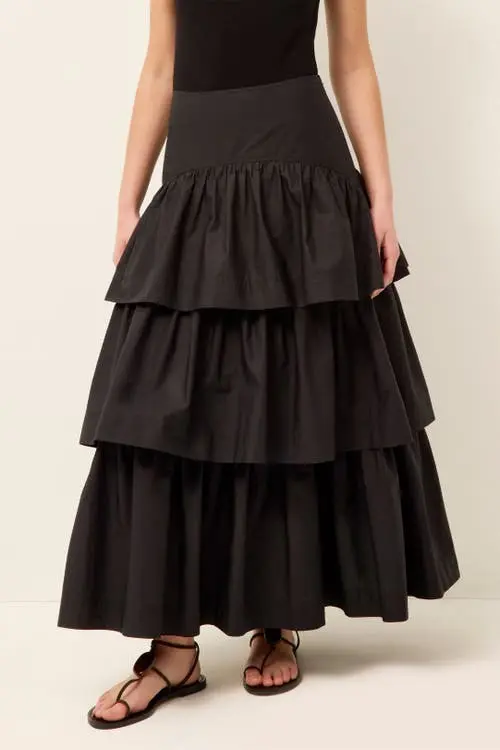 MARIE OLIVER Baylor Tiered Maxi Skirt