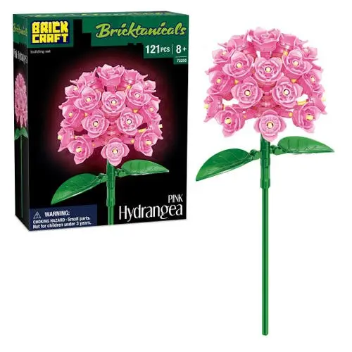 BRICKCRAFT Pink Hydrangea Building Set