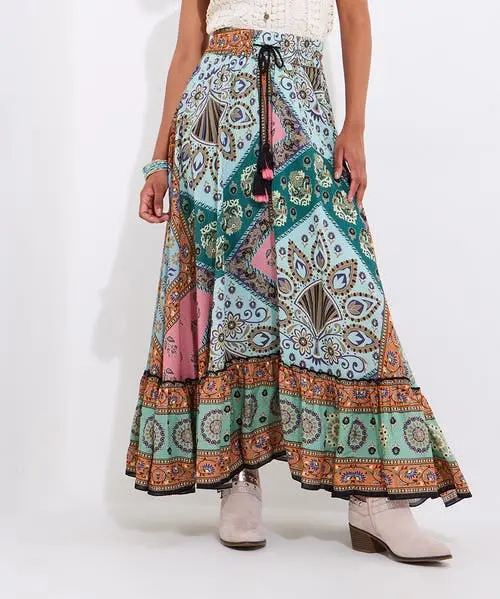 JOE BROWNS Maxi Skirt With Tassels And Ruffle Hem