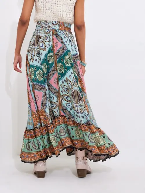 JOE BROWNS Maxi Skirt With Tassels And Ruffle Hem