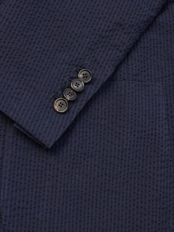 DE PETRILLO Cotton-seersucker Suit Jacket