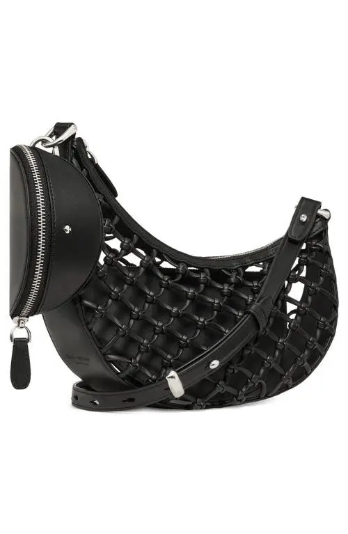 Kate Spade New York Duo Woven Crossbody Bag - Black