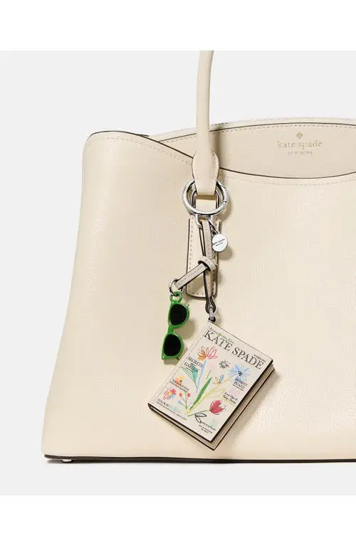 Kate Spade New York Leather Bag Charm With Sunglasses And Magazine Motif