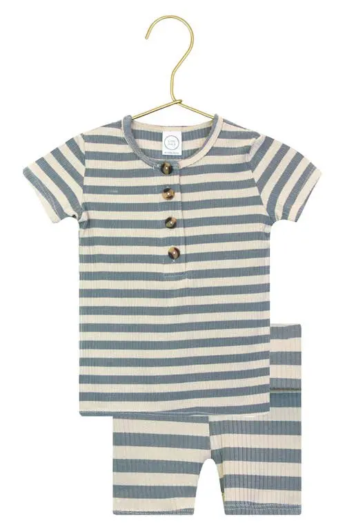 LOU LOU AND COMPANY Striped Henley And Shorts Set - Lincoln