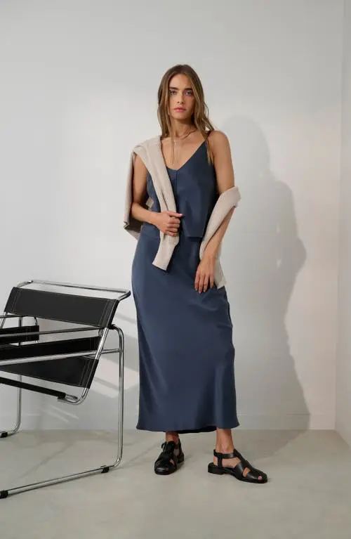 Lunya Washable Silk Bias Maxi Skirt