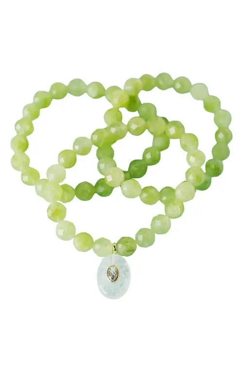 MACRAE & CO. Citrus Bloom Bracelet Set - Green