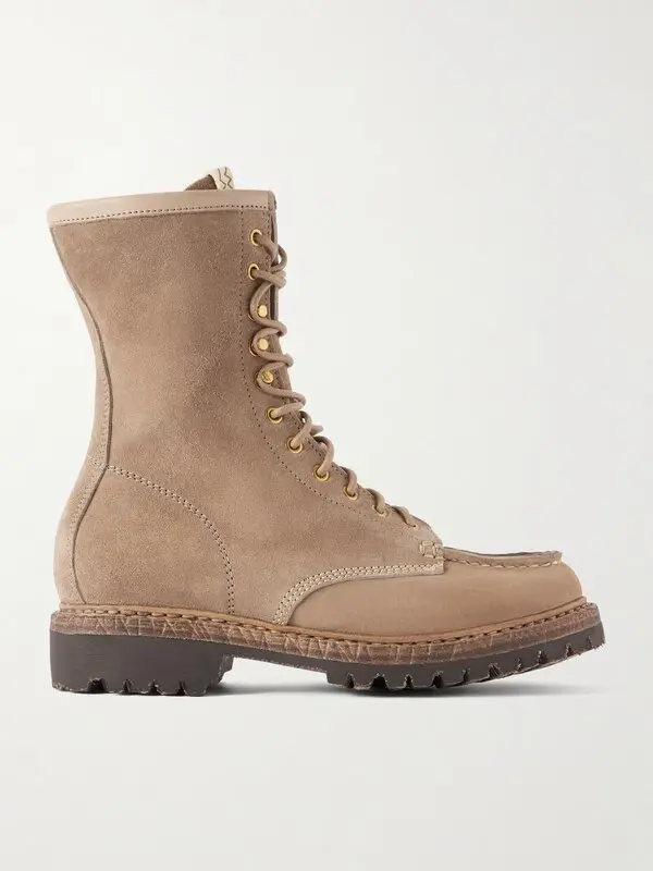 Visvim Hi-folk Scout Moc Suede Boots - Neutrals