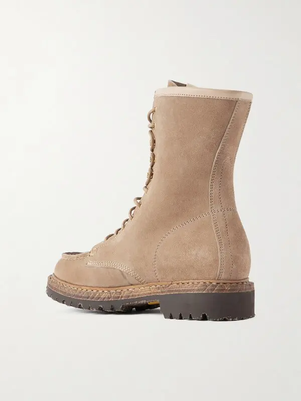 Visvim Hi-folk Scout Moc Suede Boots - Neutrals