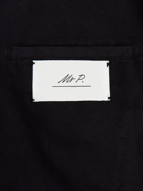 Mr P. Organic Cotton Coach Jacket With Corduroy Trim - Black