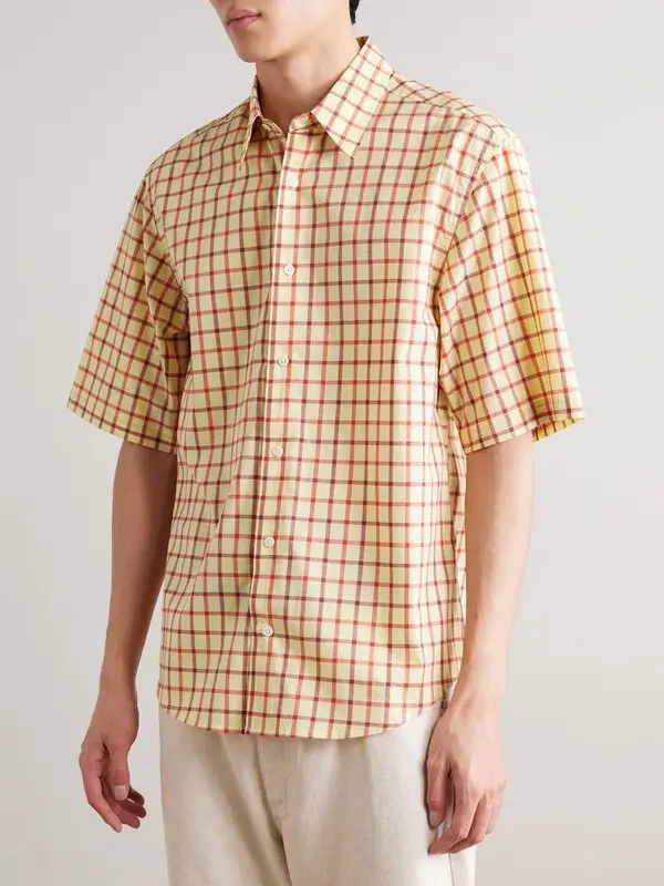 Nn07 Quinsy 50069 Checked Cotton Shirt - Yellow