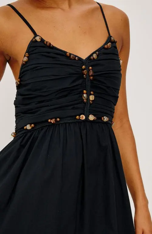 Rails Ivana Polished Stone Detail Cotton Maxi Dress