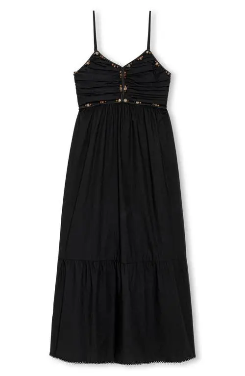 Rails Ivana Polished Stone Detail Cotton Maxi Dress