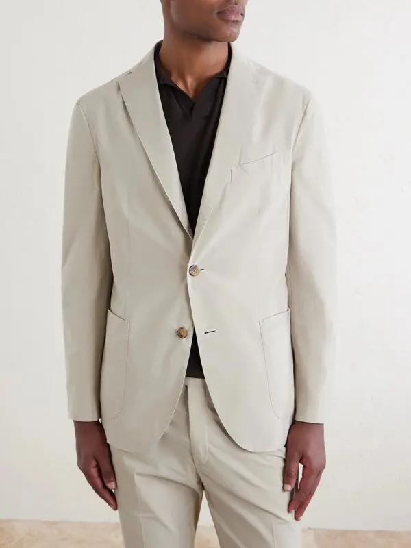 Boglioli Kei Cotton-blend Suit Jacket - Neutrals