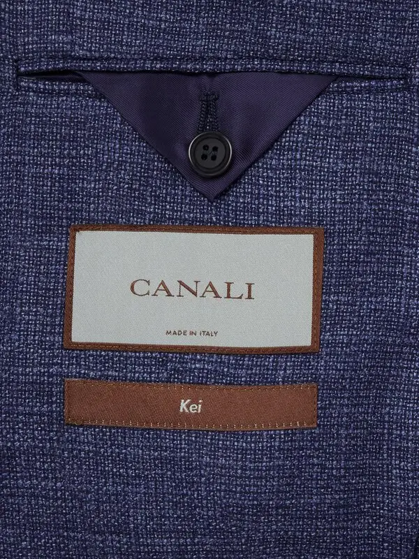 Canali Kei Wool Suit Jacket - Blue