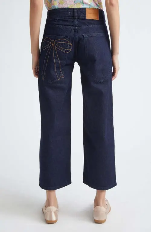 Sandy Liang Thesis Ankle Wide Leg Jeans