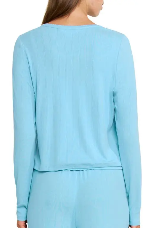 Honeydew Intimates Blissful Pointelle Cardigan - Ocean