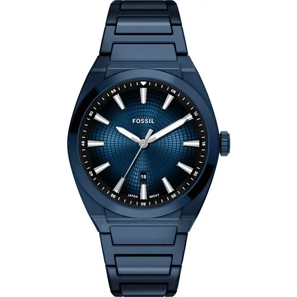 Fossil Everett Stainless Steel Bracelet Watch - Navy