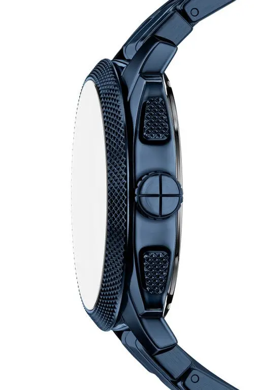 Fossil Machine Chronograph Stainless Steel Bracelet Watch - Navy