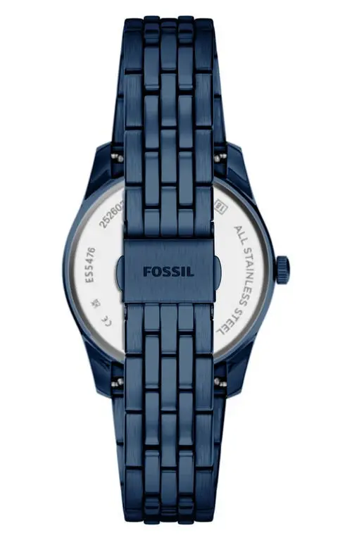Fossil Scarlette Crystal Marker Navy Bracelet Watch