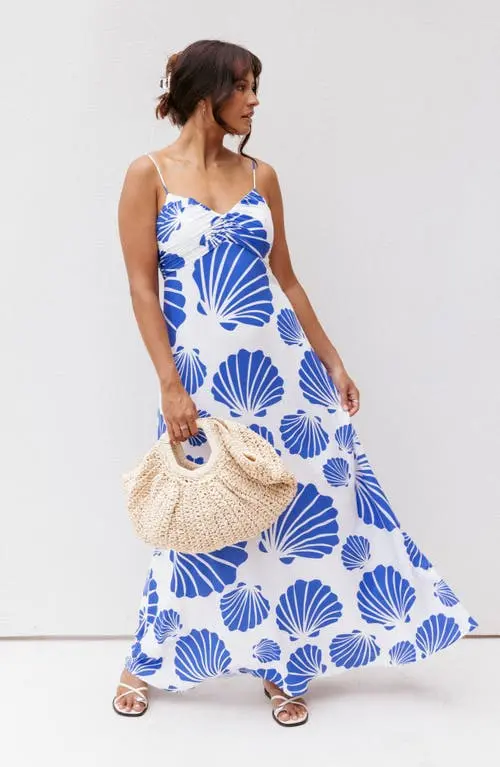 PETAL & PUP Tyla Shell Print Maxi Dress